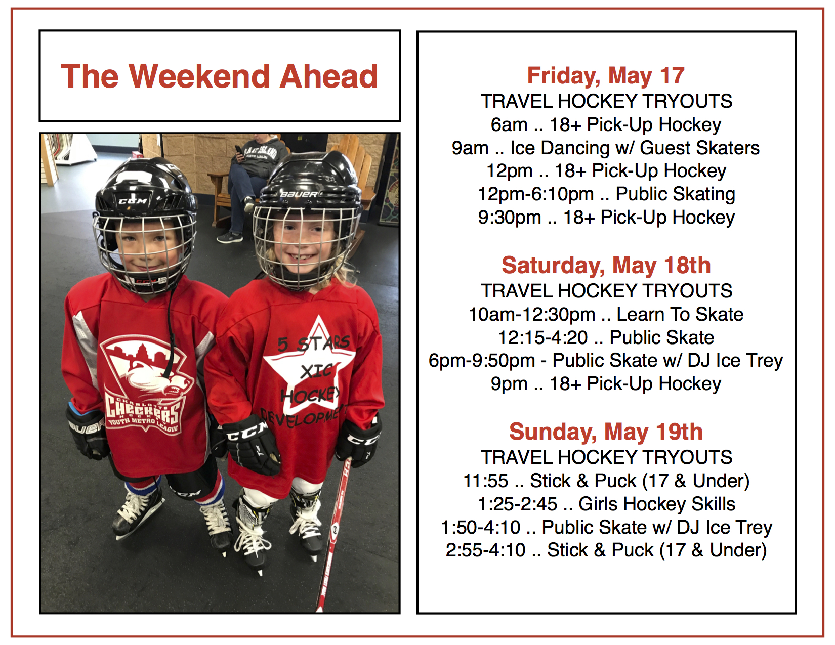 Weekend - Extreme Ice Center